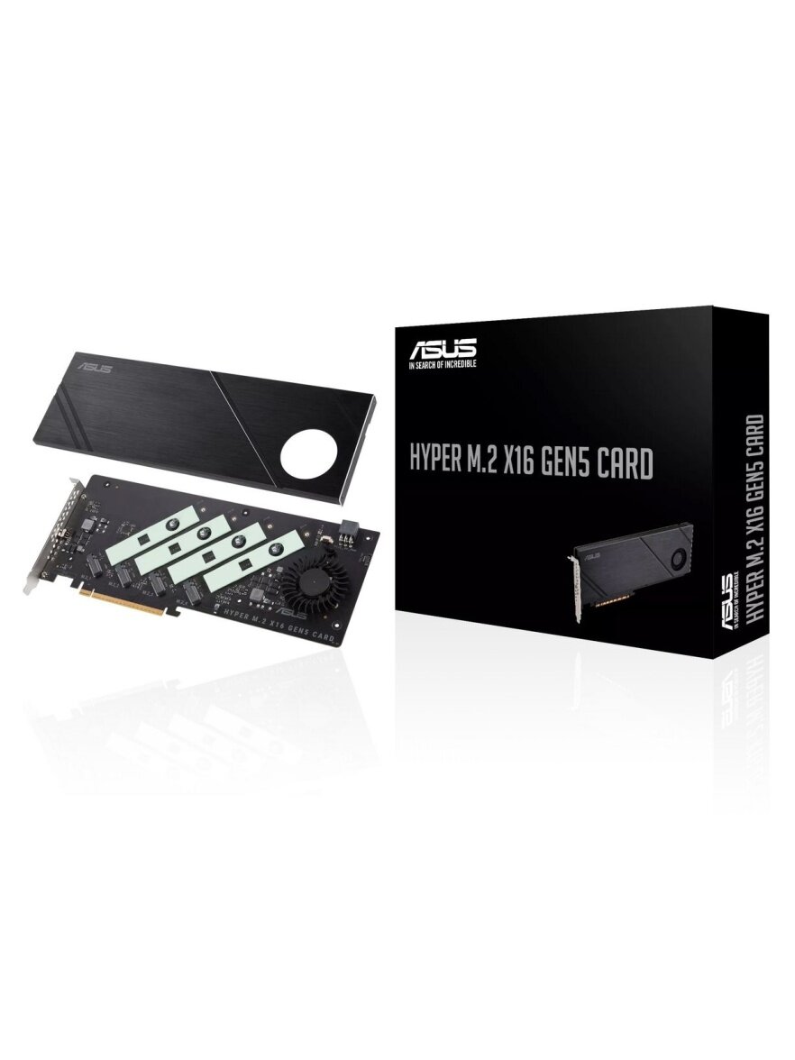 Плата расширения Asus HYPER M.2 X16 GEN5 CARD /PCIE 5.0 M.2 X16, ADD ON CARD — фото 1