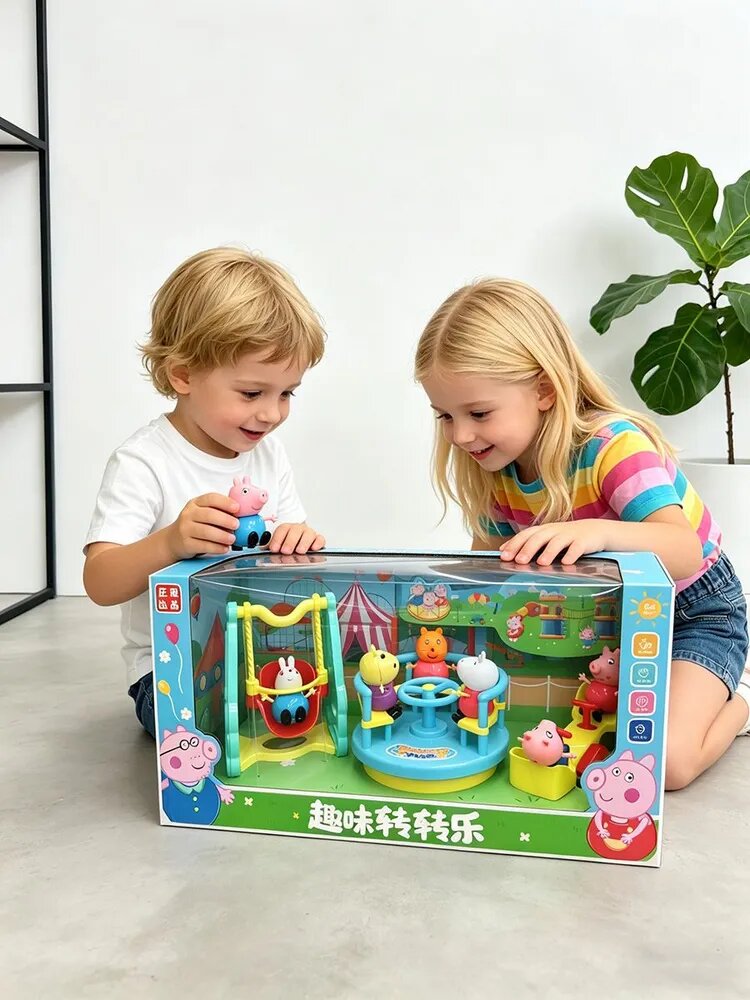 Игровой набор Свинка Пеппа с каруселью и фигурками для детей