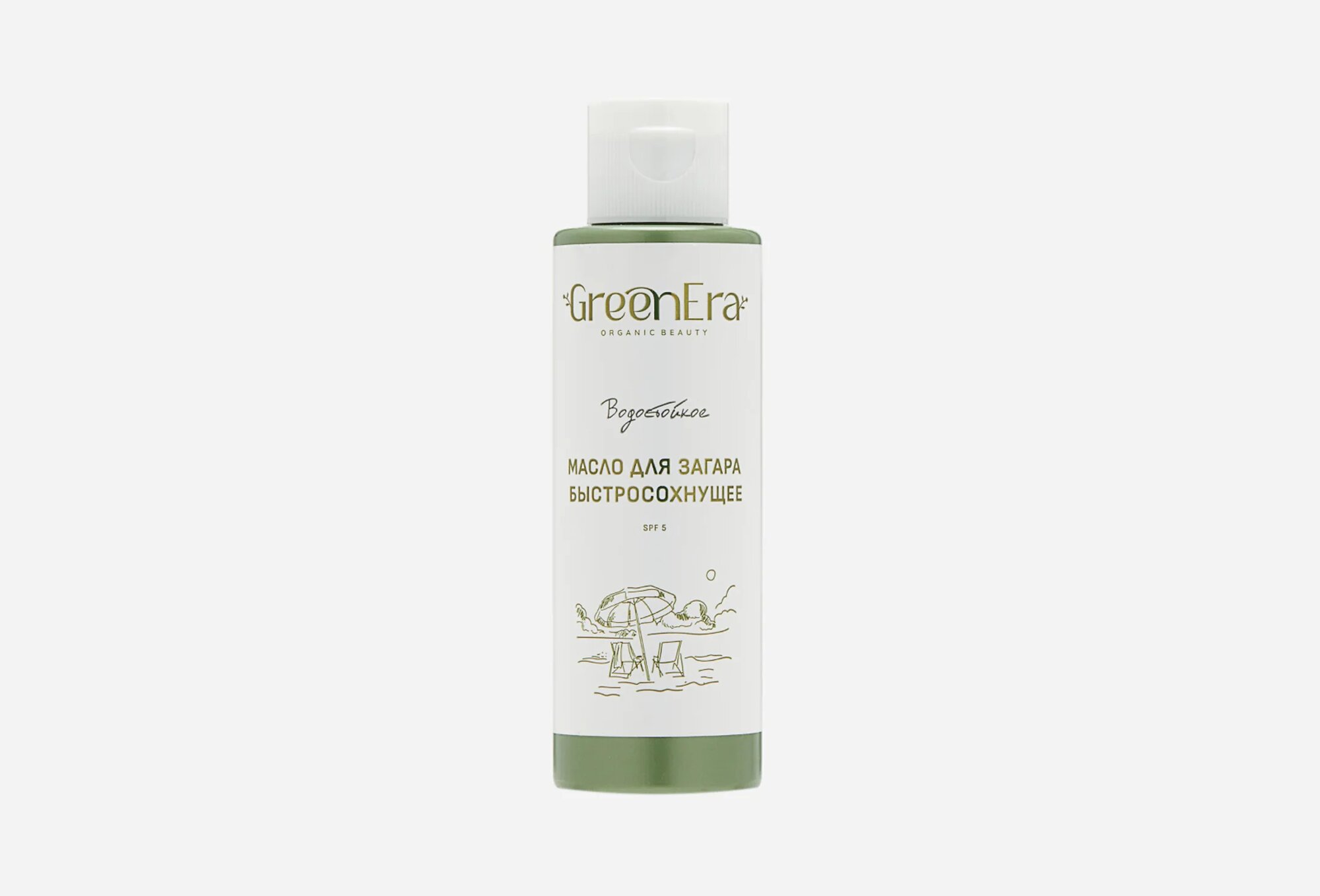 GreenEra Персик SPF5 Масло для загара водостойкое 100 мл
