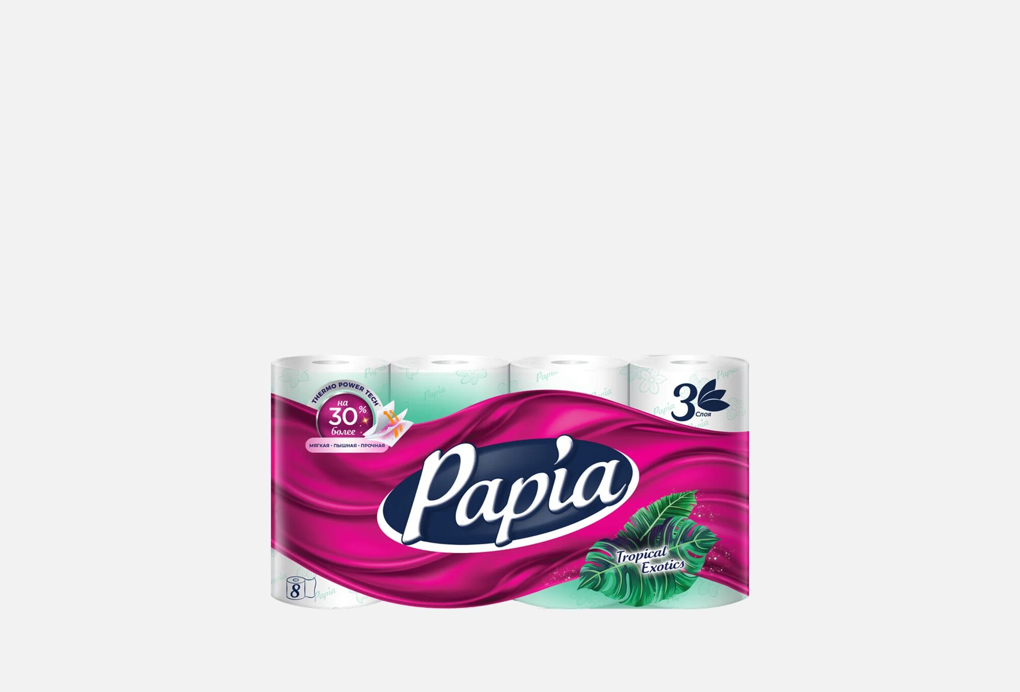 PAPIA Deluxe Tropical exotics Туалетная бумага 8 шт