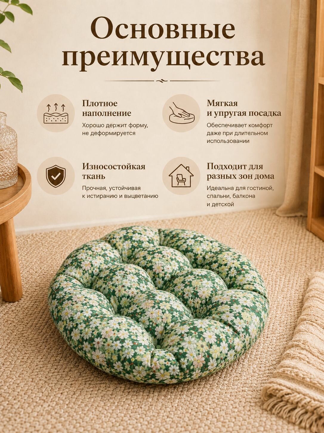 Подушка-игрушка 52x52 см — фото 1