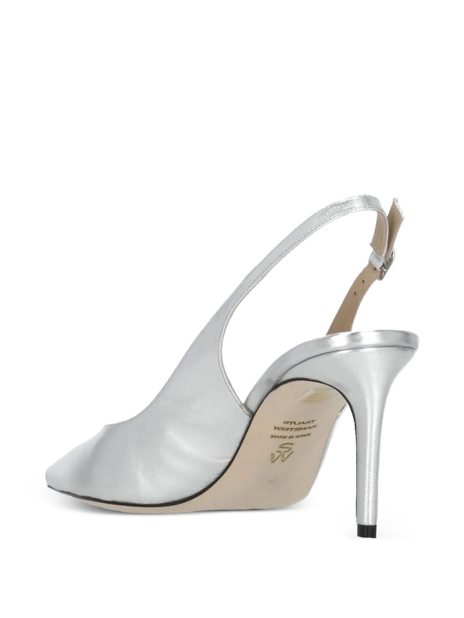 Туфли Stuart Weitzman Stuart Power 75, размер 37, серебристый/красный — фото 1