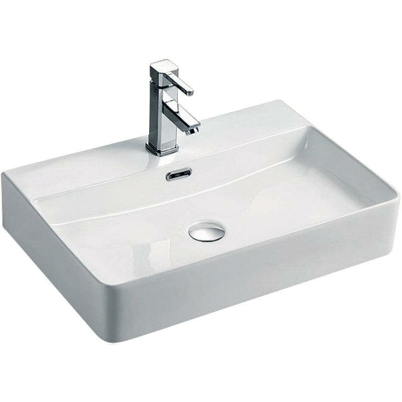 Раковина накладная Koller Pool Kvadro 60 KR-0600M-WB Белая, фарфор