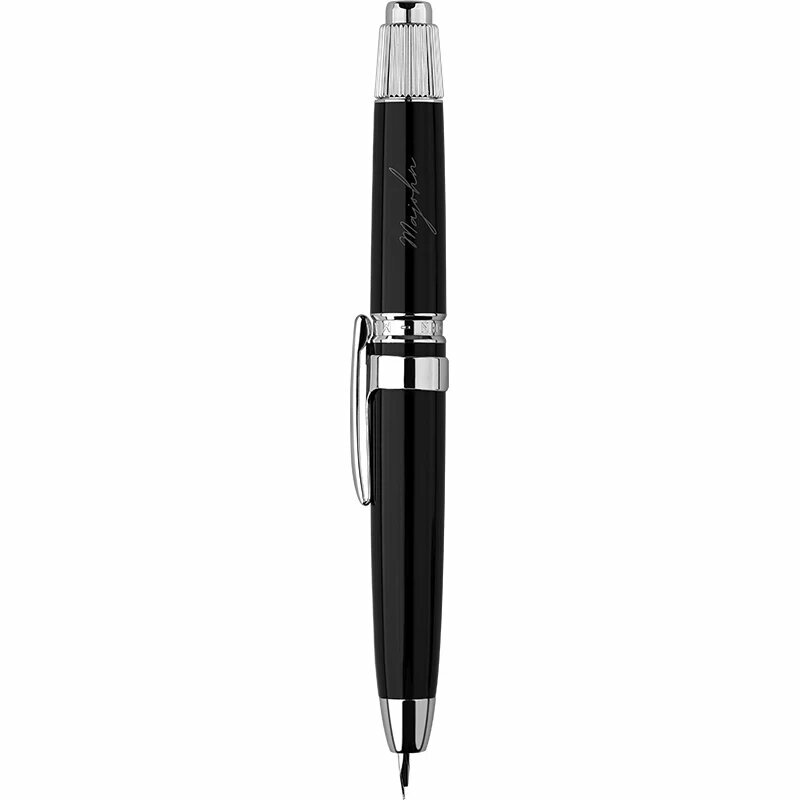Перьевая ручка MAJOHN A3 2026 Black-Silver Clip