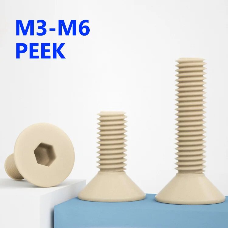 Винты PEEK M4x40mm с потайной головкой