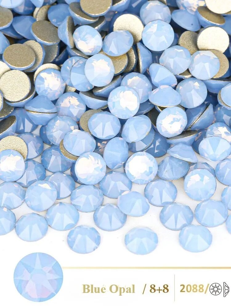 288 штук SS30 Blue Opal Высочайшее качество 16 Резка холодная 2088 Стразы