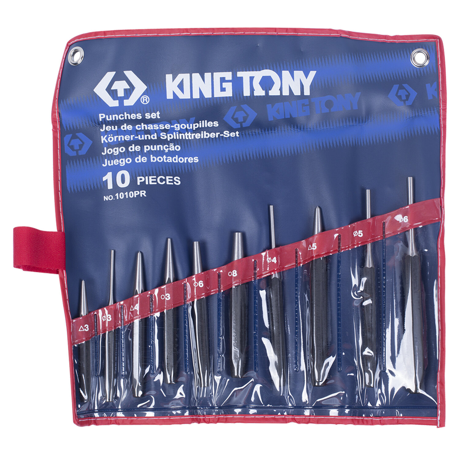 KING TONY Набор выколоток, бородков, кернеров, 10 предметов 1010PR