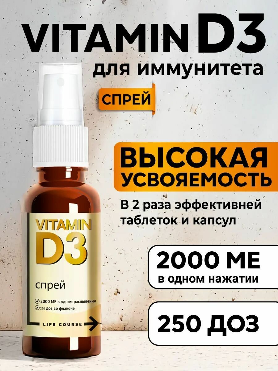 Витамин Д3 2000 МЕ, витамин D 250 доз по 2000 МЕ, 30 мл