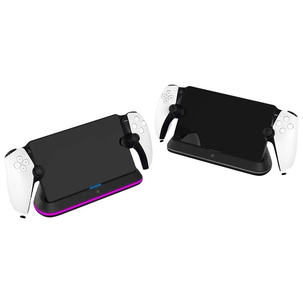 Подставка для PlayStation Portal с сенсорной подсветкой, 7 режимов RGB, черная
