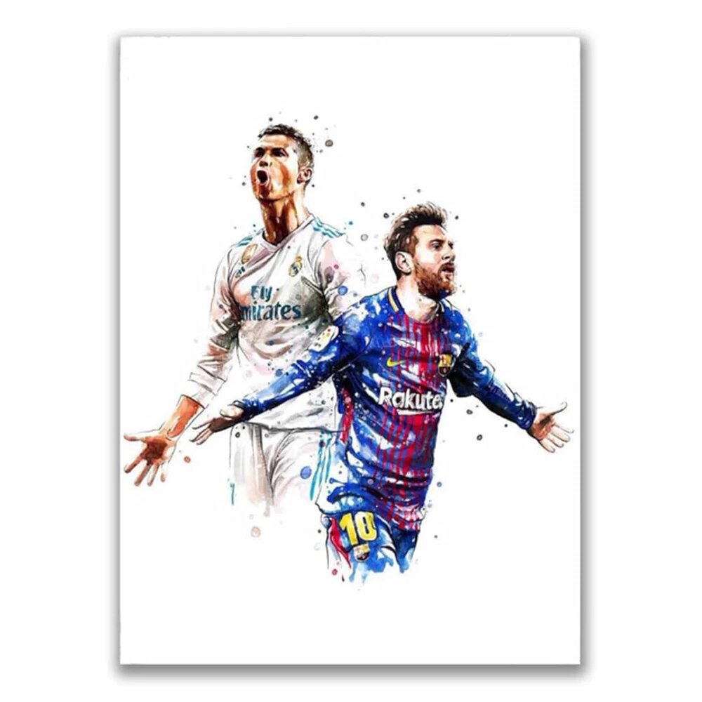 Постер Messi & Ronaldo, 50x70 дюймов, белый, PF50242