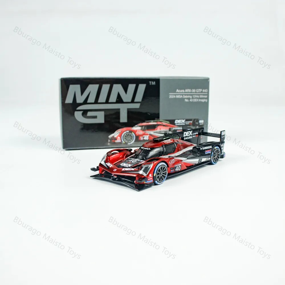 MINIGT 1:64 Acura ARX-06 GTP #40 Wayne Taylor Racing with Andretti 2024 IMSA Sebring 12Hrs Winner отлитая под давлением модель гоночного автомобиля Игрушки