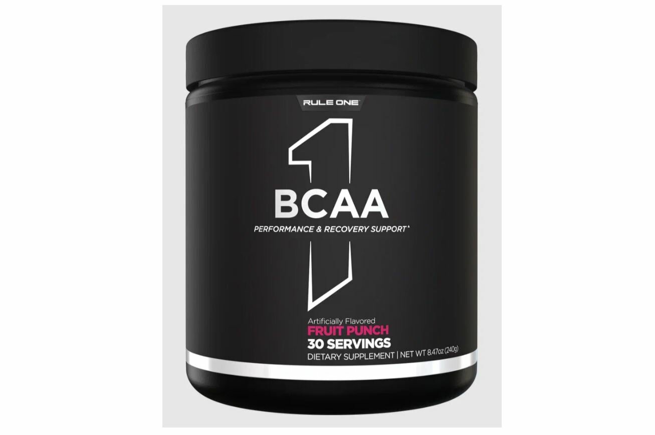 Rule One R1, BCAAs БЦА 2:1:1, 30 порций, вкус Фруктовый пунш, 240 г