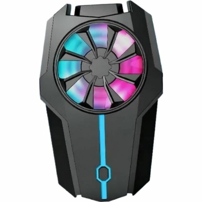 RGB-кулер для смартфона, бесшумный, зажимной, регулируемая скорость