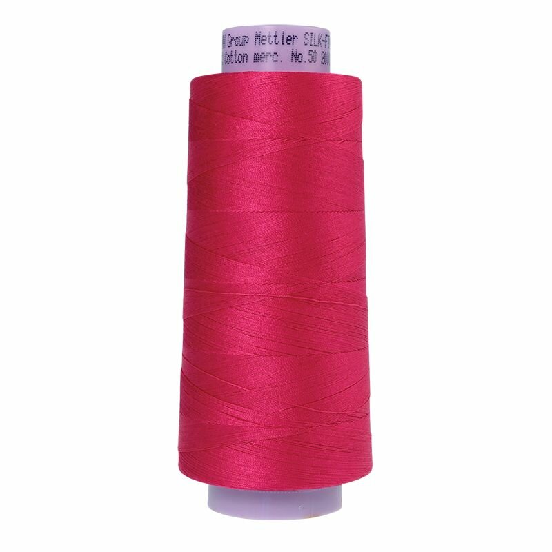 Нить для машинного квилтинга METTLER "Silk Finish", Cotton 50, 1829 м, цвет 1421, Fuschia