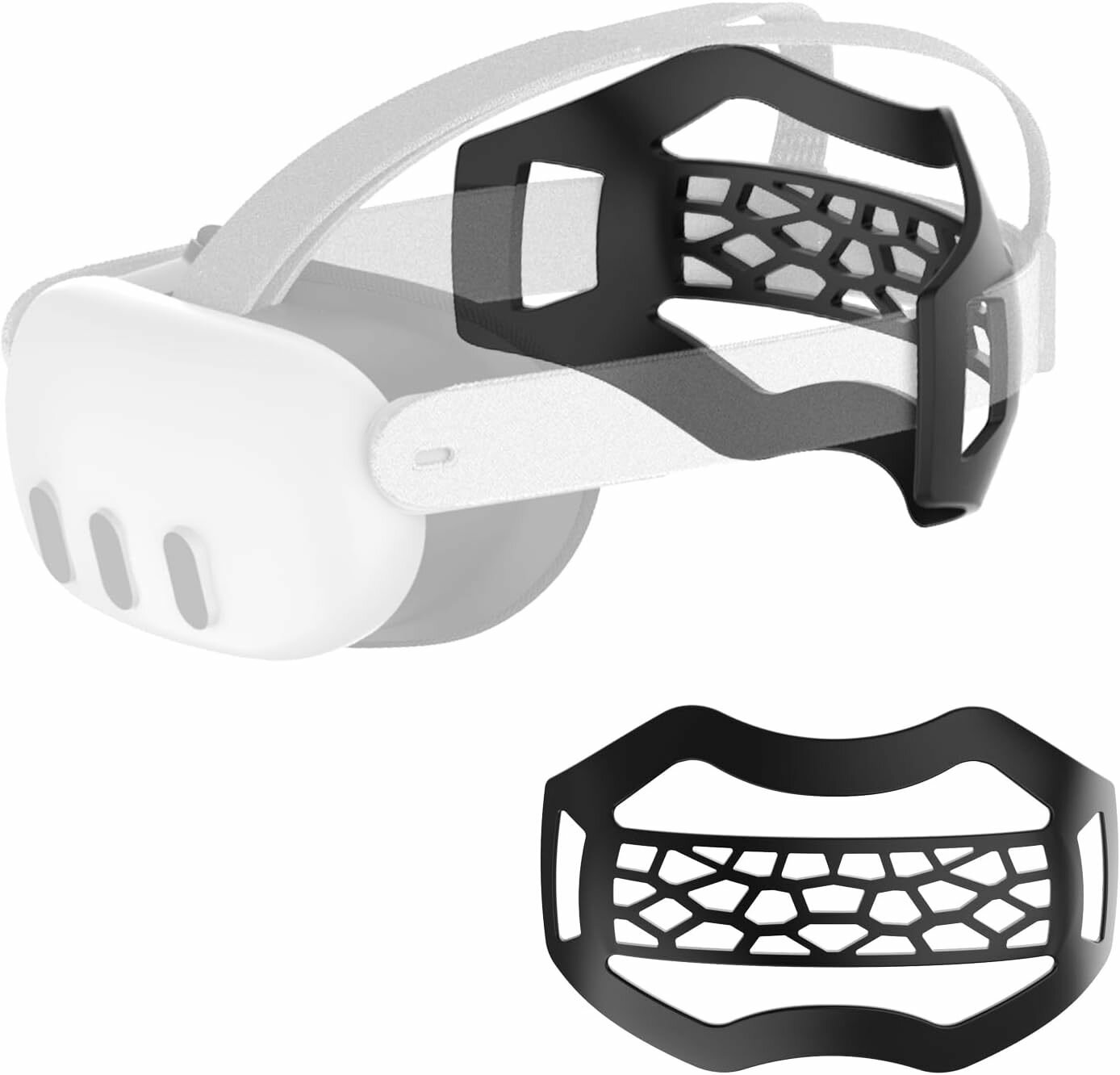 Оригинальная задняя подушка для MetaQuest 2, 3 и 3S VR-шлемов – удобная, дышащая, снимающая давление, черная