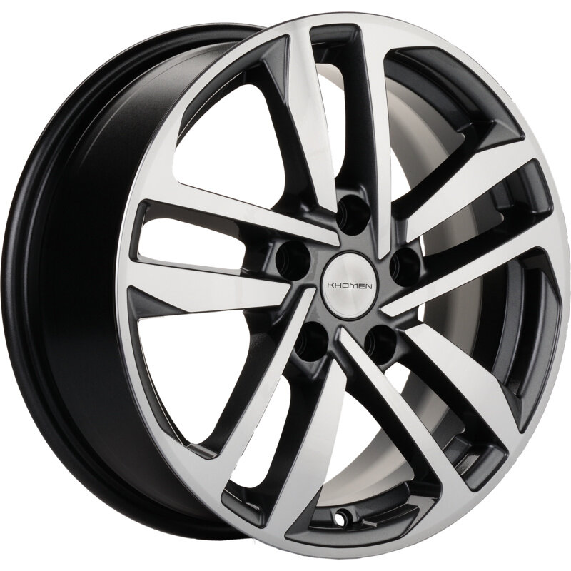 Литой колесный диск Khomen Wheels KHW1612 (Huyndai/Kia) 6,5x16/5x114,3 ET43 D67,1 Gray-FP