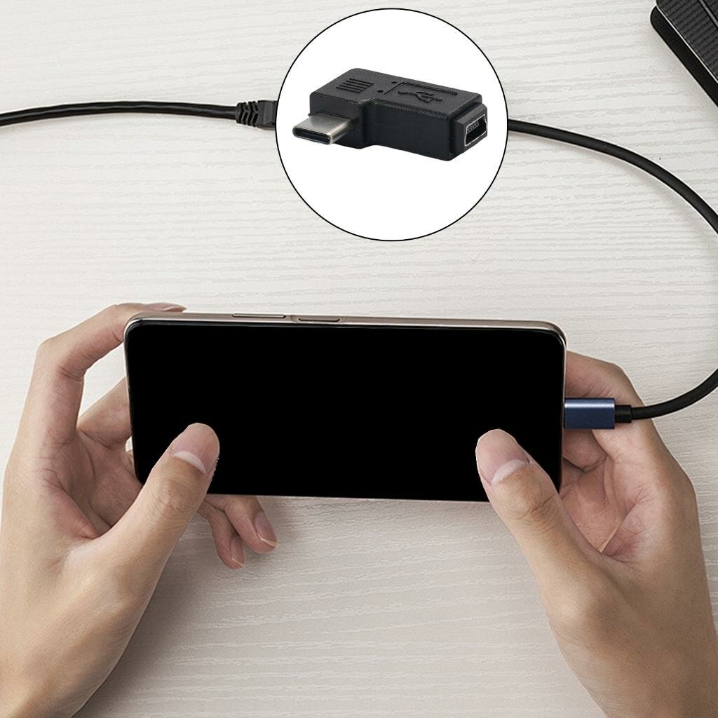 Разъём Mini USB — USB-C 90° — фото 1