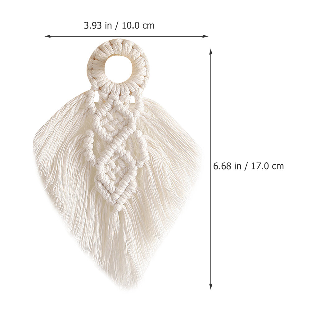 Macrame Настенная Декоративная Гобеленовая Накидка Ручной Работы 17X10Cm