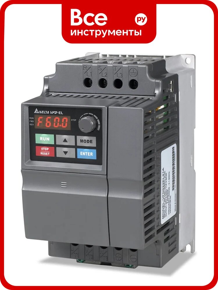 Преобразователь частоты Delta Electronics DELTA VFD037EL43A (3.7kW 380V) Z-00001406