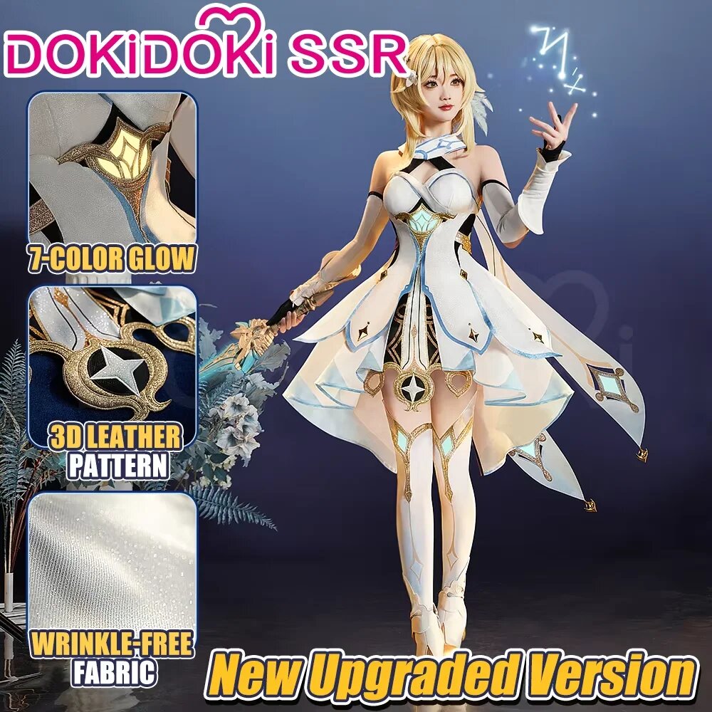Костюм Lumine для косплея Genshin Impact, Upgraded Ver