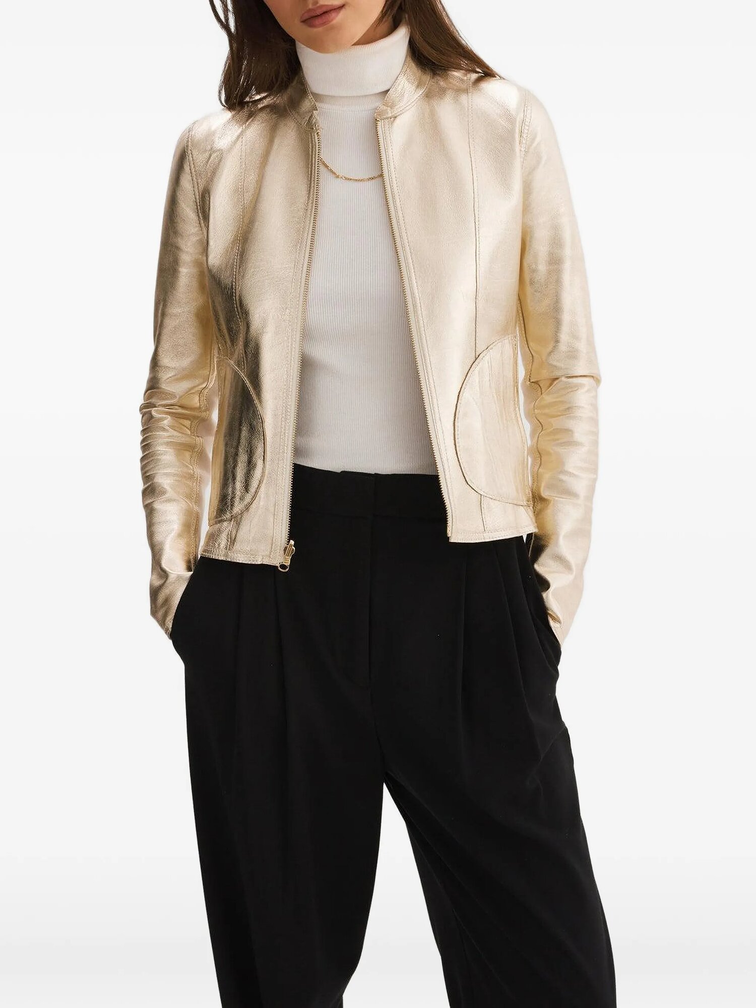 Куртка LAMARQUE Chapin reversible leather jacket, размер 40 — фото 1