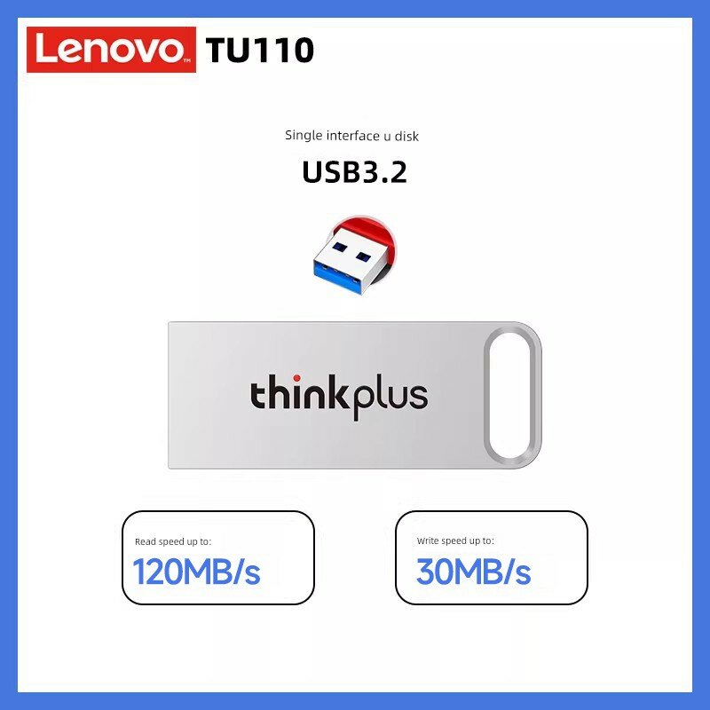 128 ГБ USB 3.2 Серебристая мини-флешка, эффективная для офиса и поездок