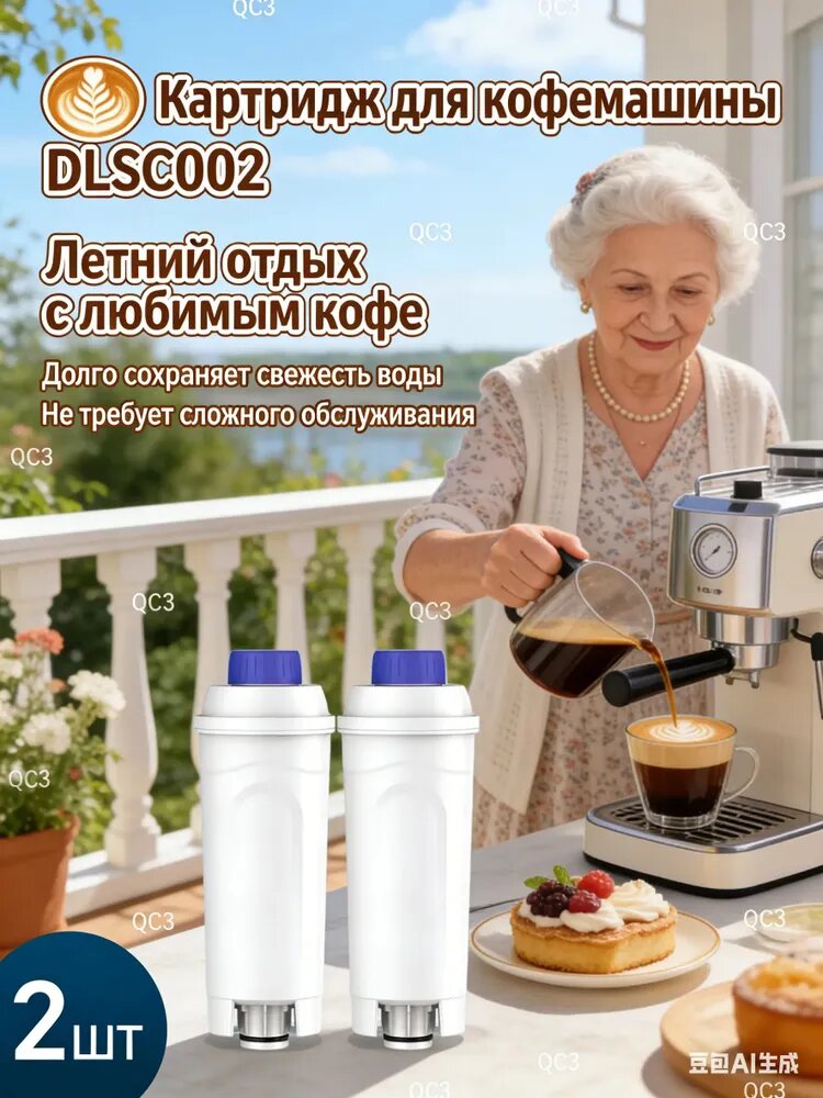 Фильтр для кофемашины 2 шт Совместим с DeLonghi, ECAM, Magnifica (Универсальные)