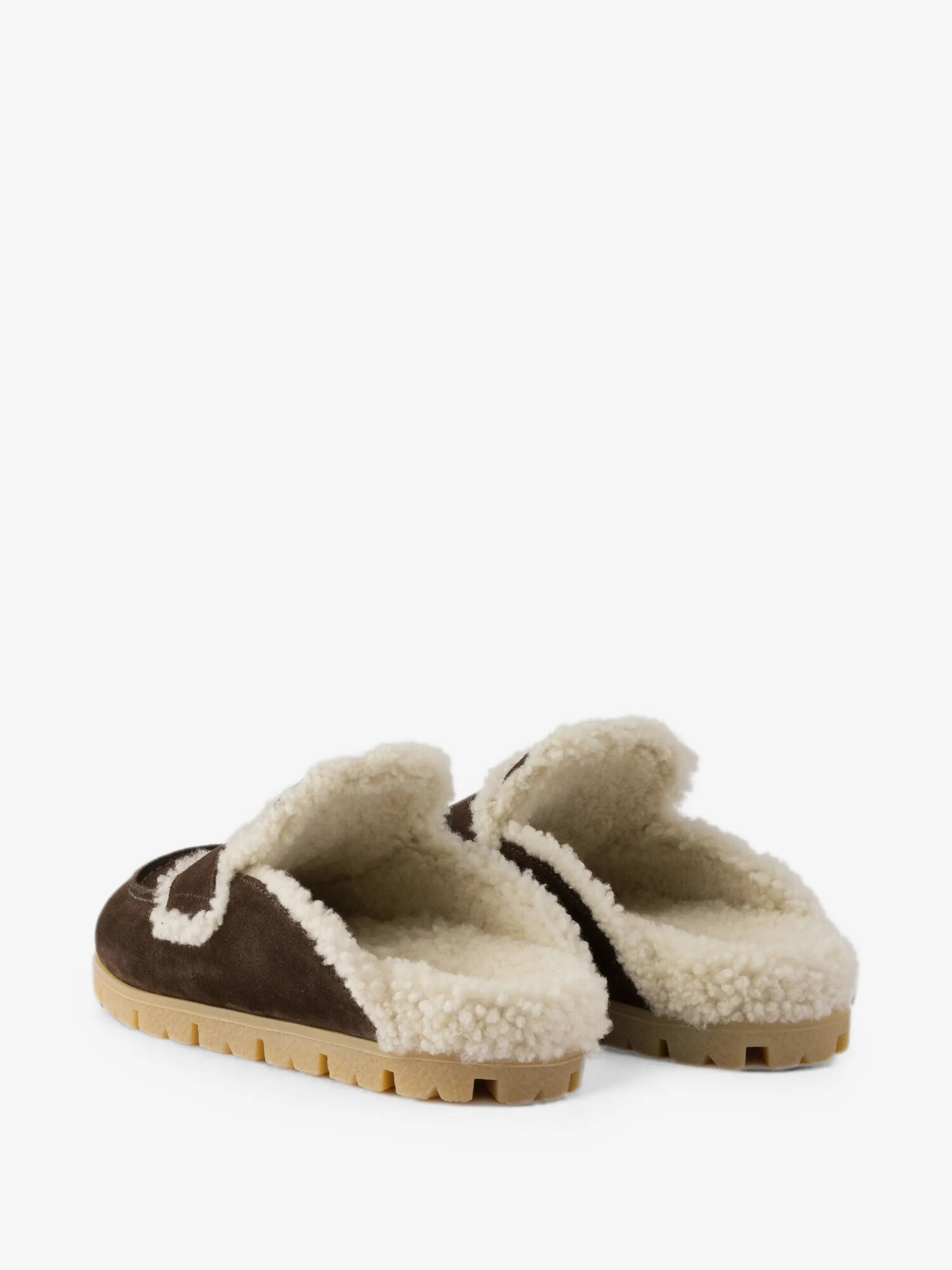 Мюли Prada Suede and shearling mules, размер 38.5 EU — фото 1