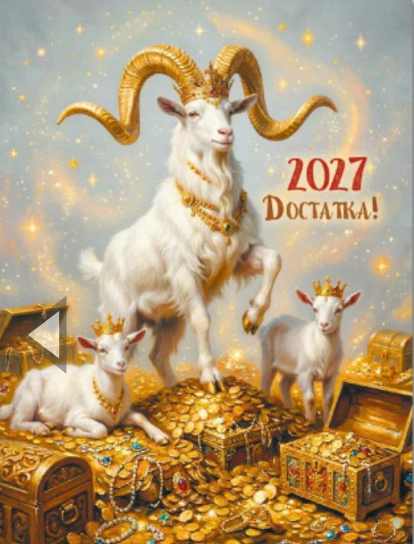 Календарь на магните отрывной 2027 . 100х135 мм " Достатка! " Квадра
