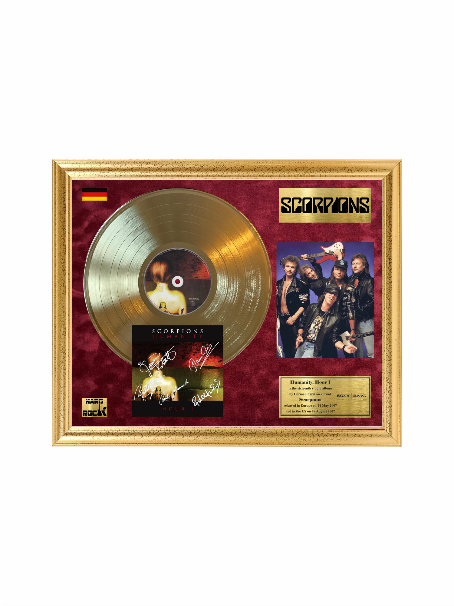 Золотая декоративная пластинка Scorpions humanity