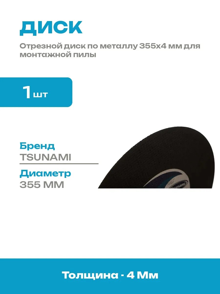 Диск абразивный 355 4 мм круг отрезной по металлу 14 дюймов