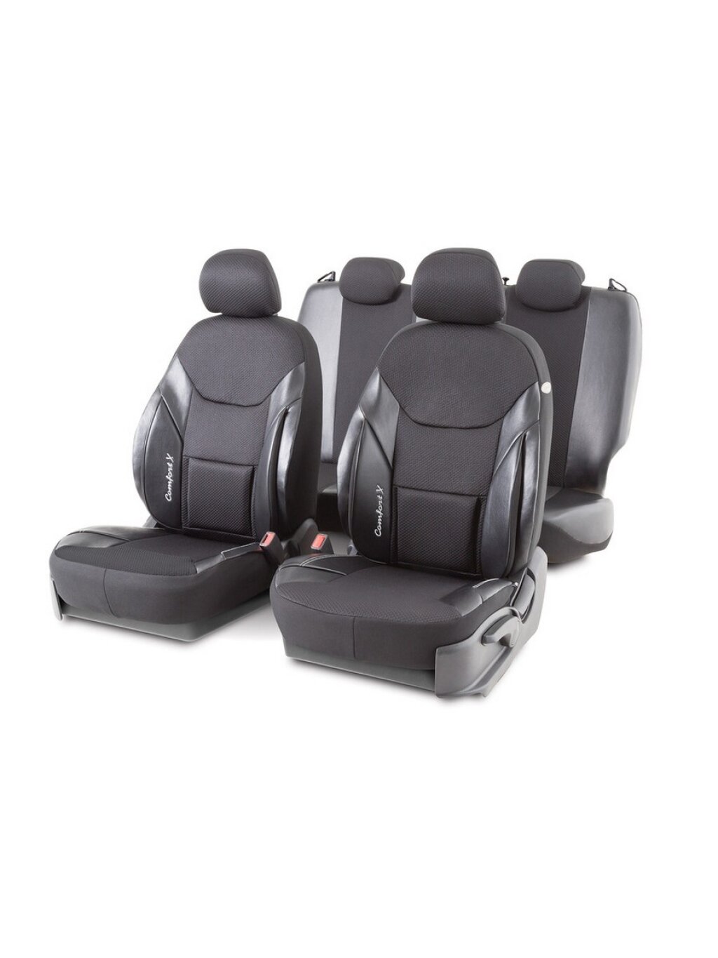 Чехлы автомобильные Autoprofi Cushion Comfort Эко хлопок черный 15 предметов