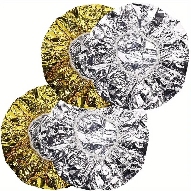 Набор из 4 термошапок для глубокого кондиционирования волос i4pcs 1902GOLD2SILV