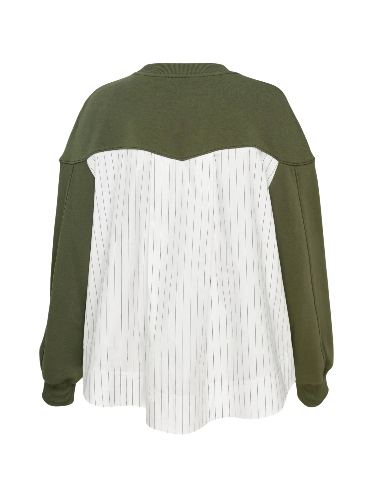 Толстовка 3.1 Phillip Lim Striped-panel sweatshirt, размер 10, , green — фото 1