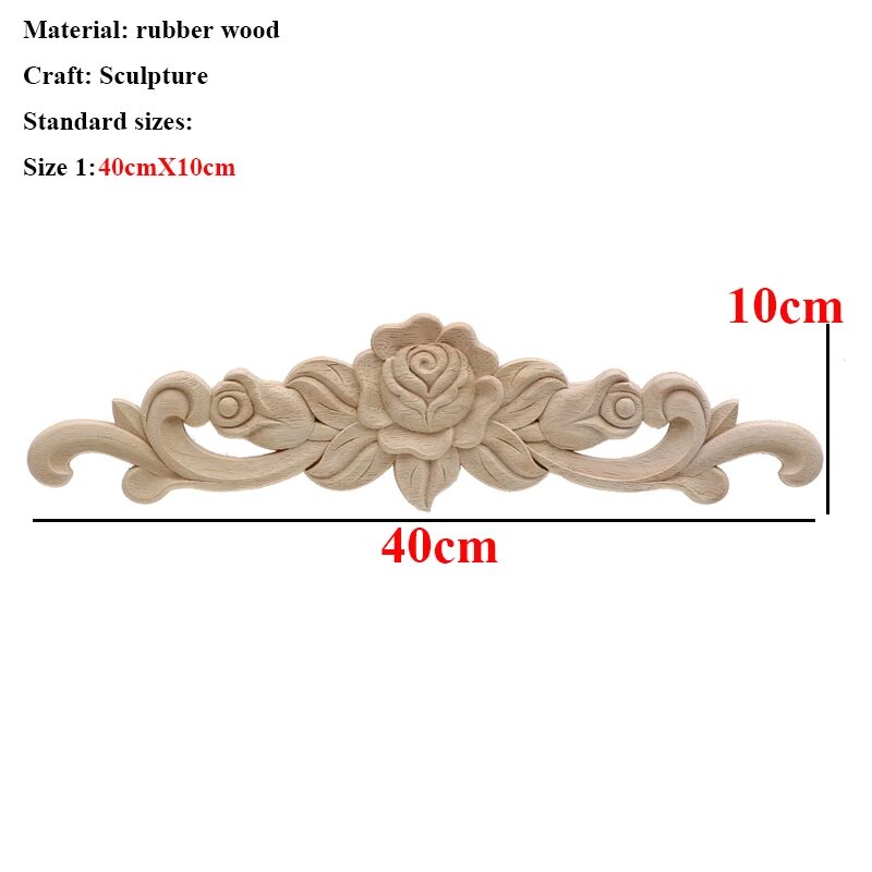 Деревянная цветочная аппликация VZLX Бежевый, 40cmX10cm