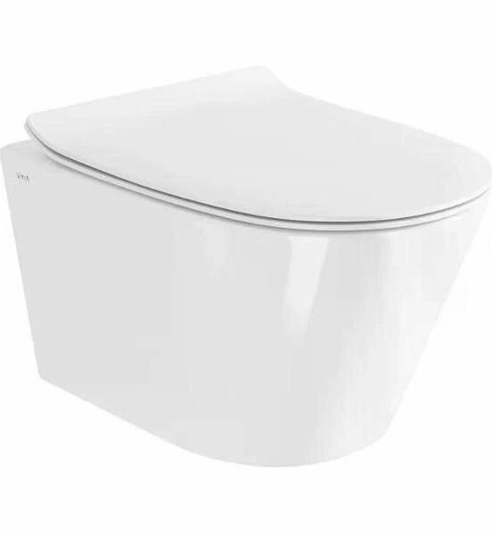 Подвесной унитаз VitrA M50 8302B003-6404 безободковый VortexFlush с сиденьем микролифт дюропласт белый санитарный фарфор