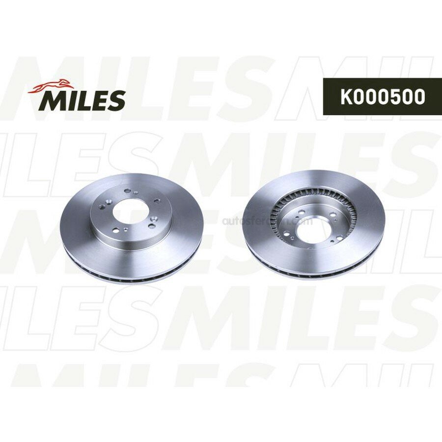 MILES K000500 Диск тормозной HONDA CR-V I 2.0 95-02/H-RV 97-/PRELUDE 96-00 пер. вент.