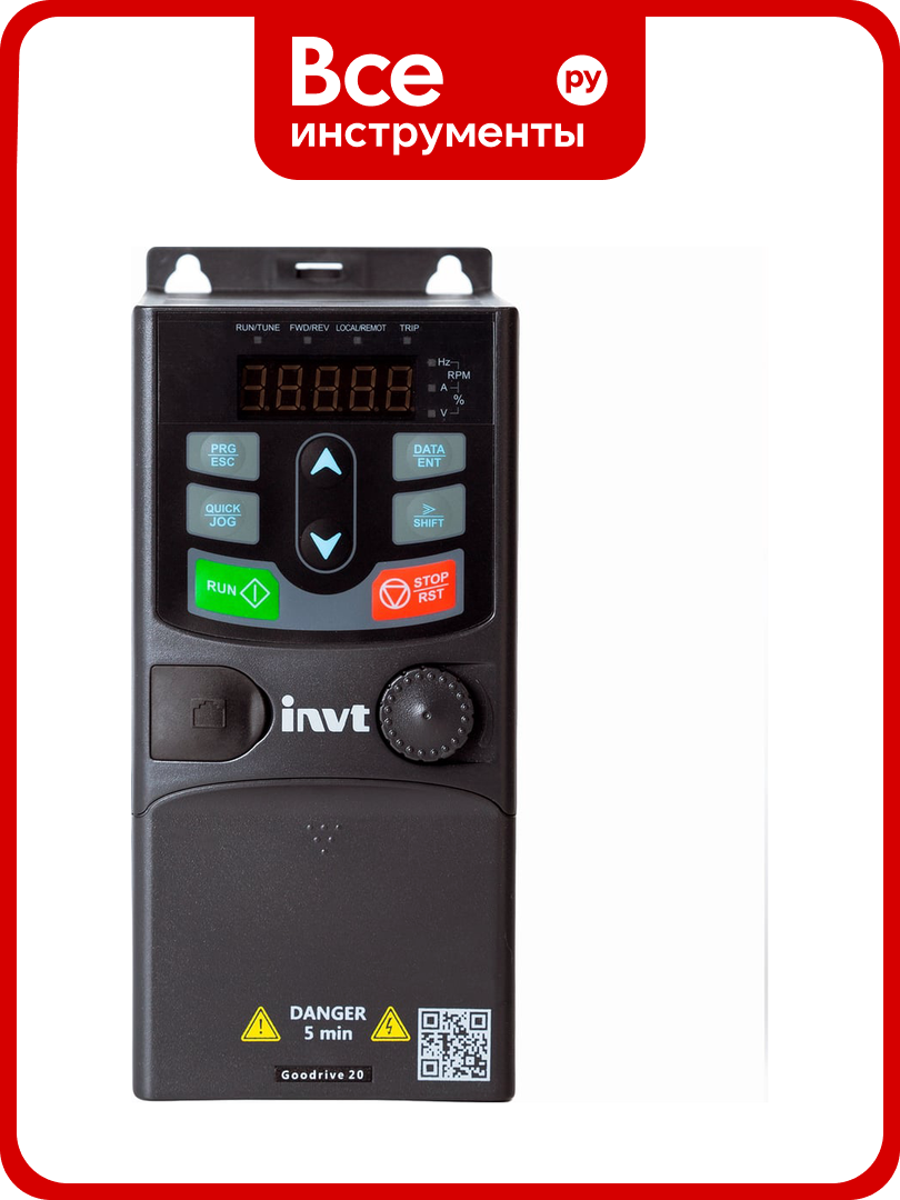 Частотный преобразователь INVT GD20 2,2 кВт 380В IP20 (GD20-2R2G-4) 90001-01080