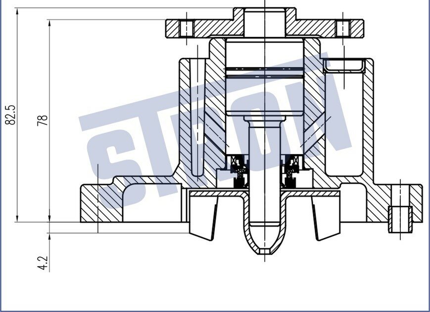 Насос водяной STRON STP0153 Kia Sportage IV Ql 2,0 2016-, Cerato IV 2,0 2018-, Soul III 2,0 2019-, Hyundai Sonata VIII Dn8 2,0 2019-, Creta I 2,0 2016-2021, I40 I 2,0 2011-2019