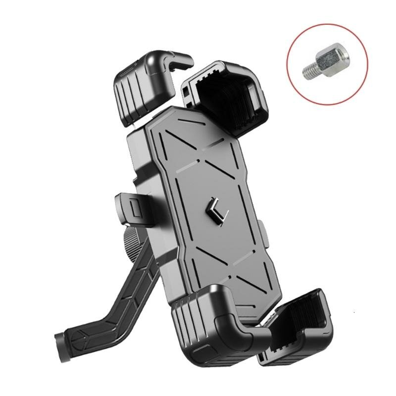 Регулируемый велокрепёж для телефона, Черный - Крепление для зеркала