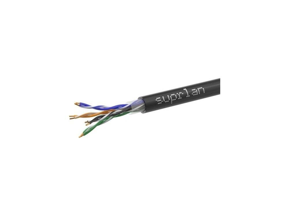 Кабель информационный Suprlan 01-0325-1 кат.5E U/UTP 4X2X0.48AWG PE внешний 305м черный