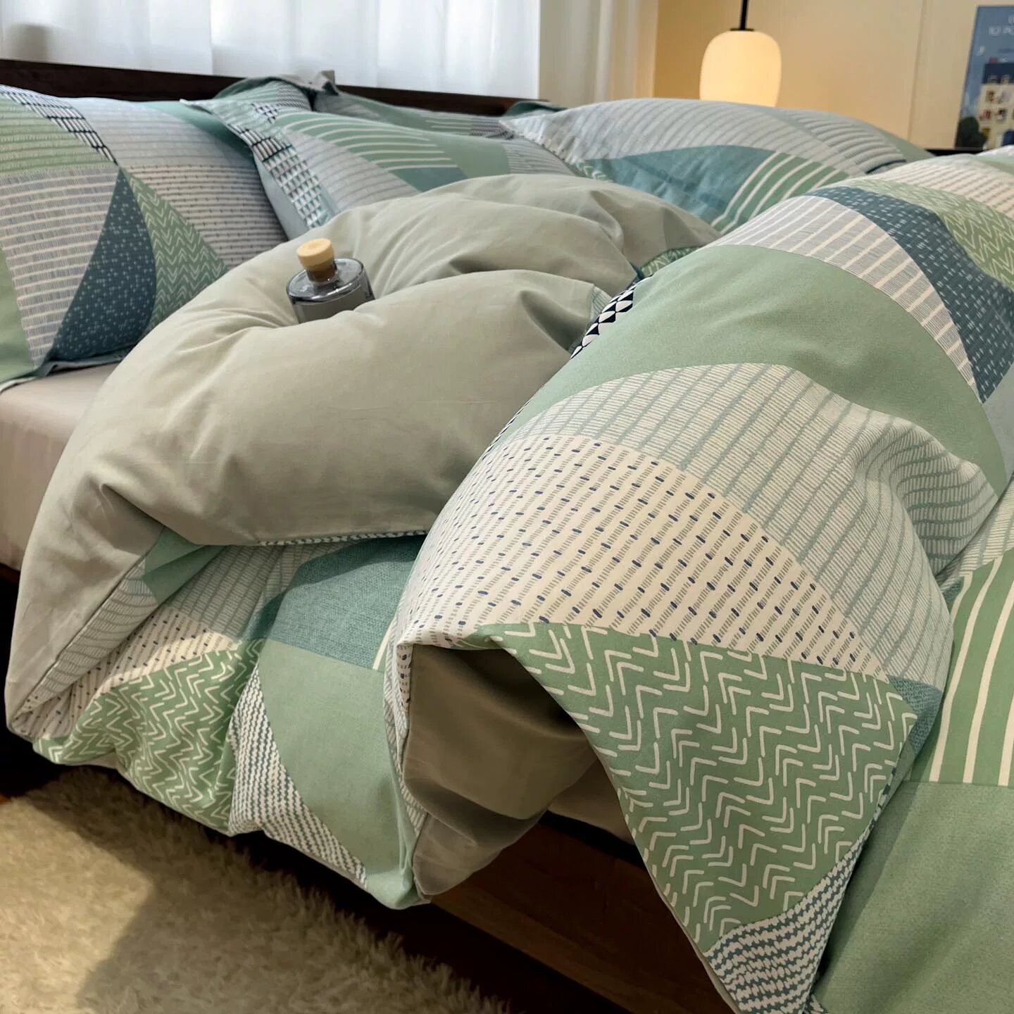 Комплект постельного белья Herrani Home Textiles 2025: новый, из 100% чистого хлопка, утолщенный, с начесом, состоящий