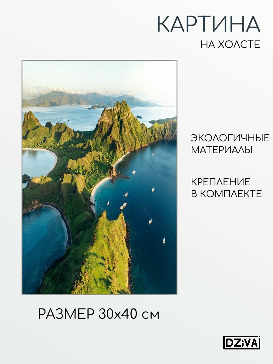 Картина на холсте Лагуна между островами 30x40 см