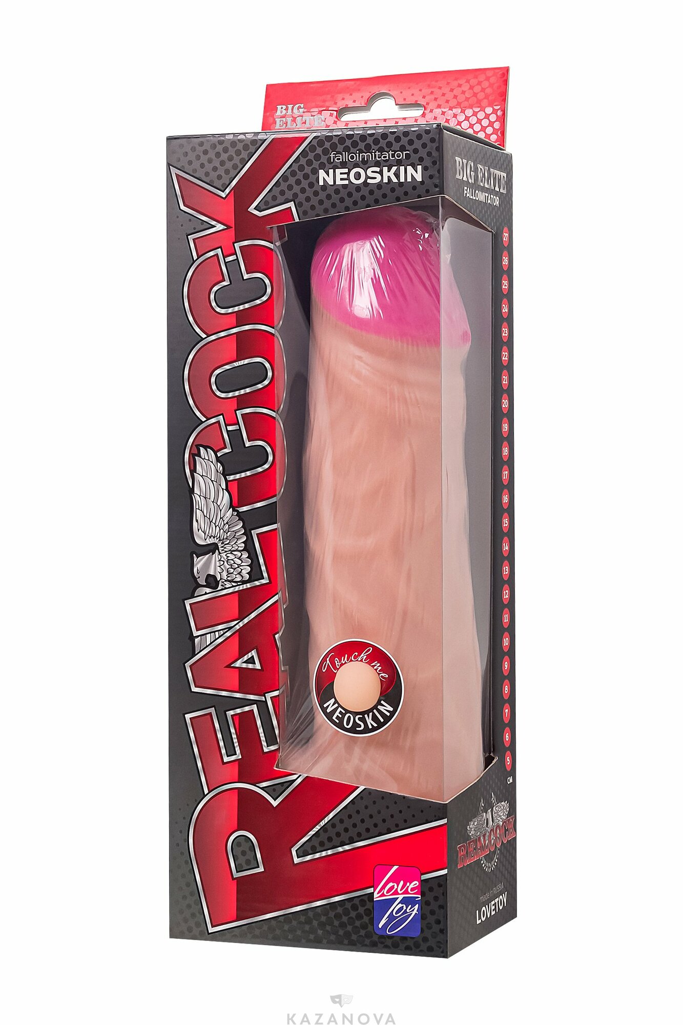 Фаллоимитатор-гигант LOVETOY«RealCock 11»реалистичный, на присоске