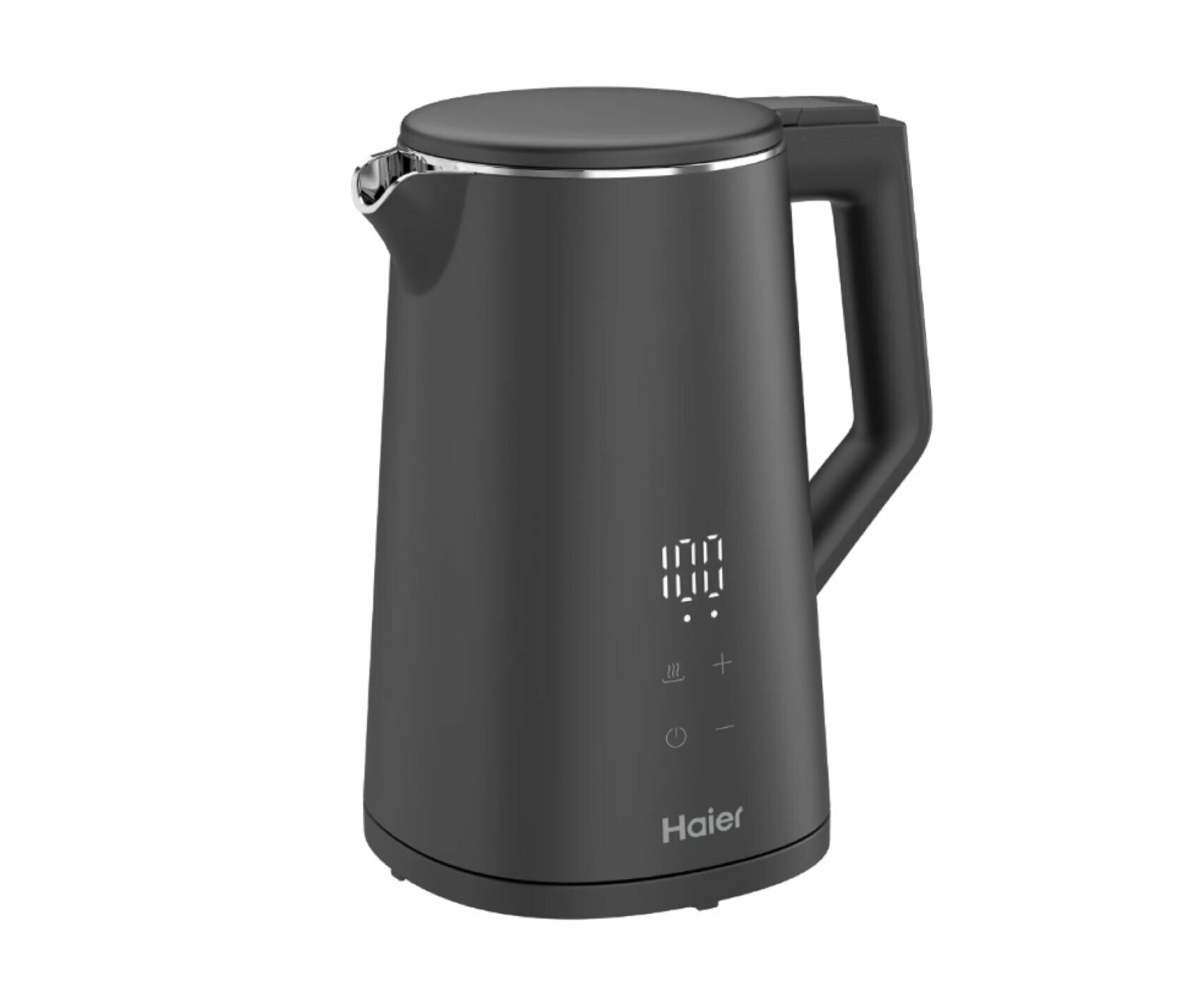 Чайник Haier HK-503, цвет черный, мощность 2200 Вт, объем 1,7 литра, дисплей