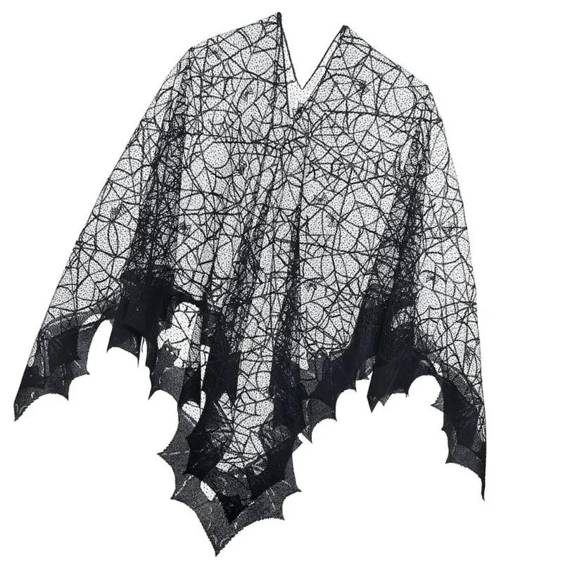 Плащ Летучей Мыши из Паутины на Хэллоуин-Черный