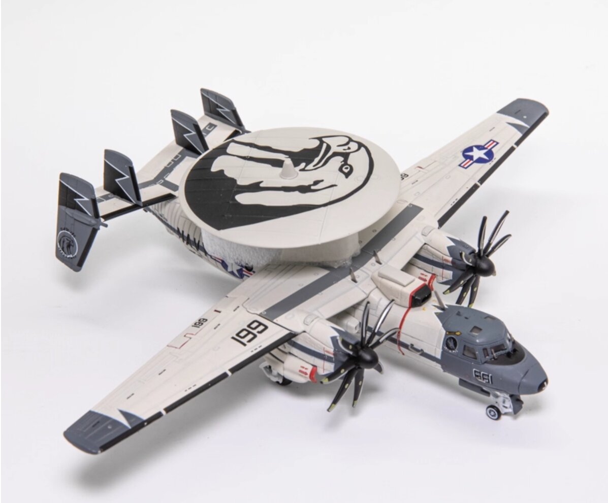 «E-2C Hawkeye» (VAW-120) - Готовая модель 1:144, авианосец «Джордж Буш» (2010), литая (арт. S14)