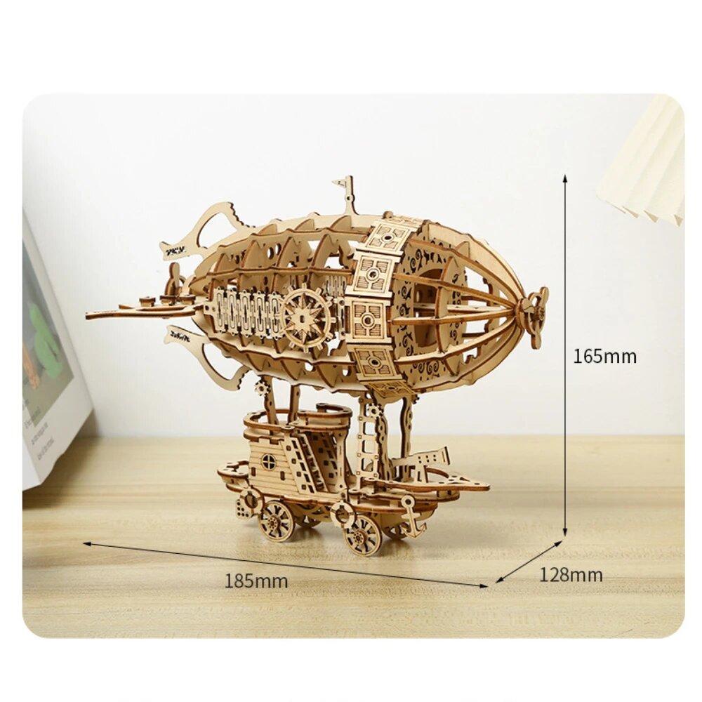 Деревянный дирижабль 3D-пазл, модель air ship
