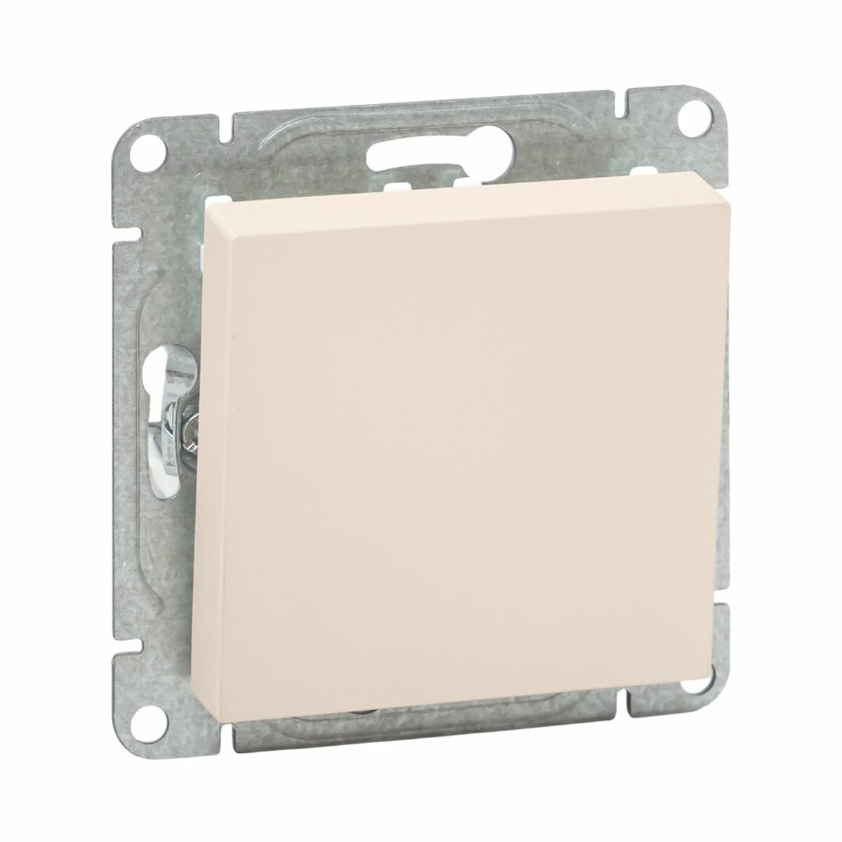 Выключатель одноклавишный 10А, кремовый Soft-touch Эпика EKF UP1-SWI-10