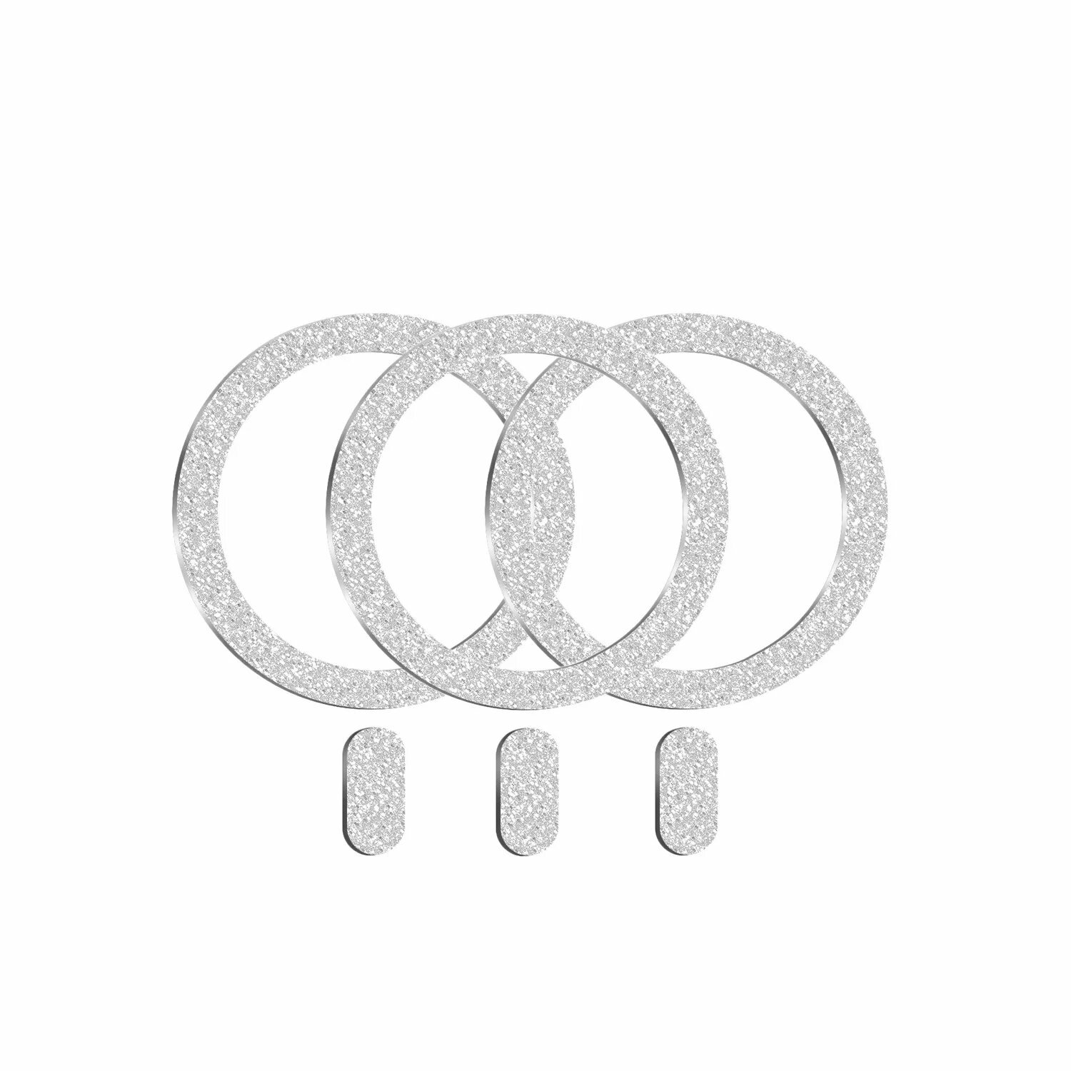 Магнитный стикер для MagSafe, Silver, 3X